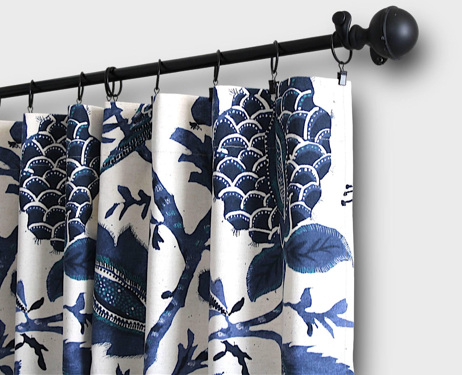 Nightingale Curtains,2 Colors, Floral Panels,drapery Window Treatments ...