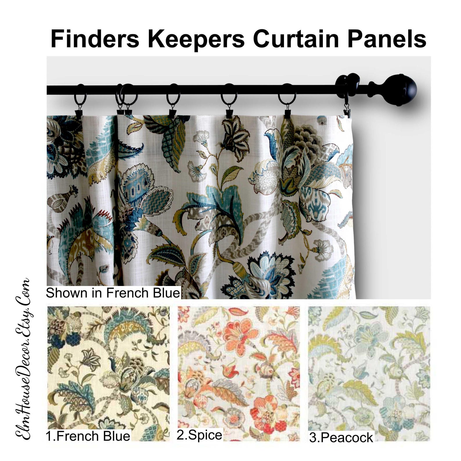 Finders Keepers Curtains, Floral Curtain Panels,drapery Window ...