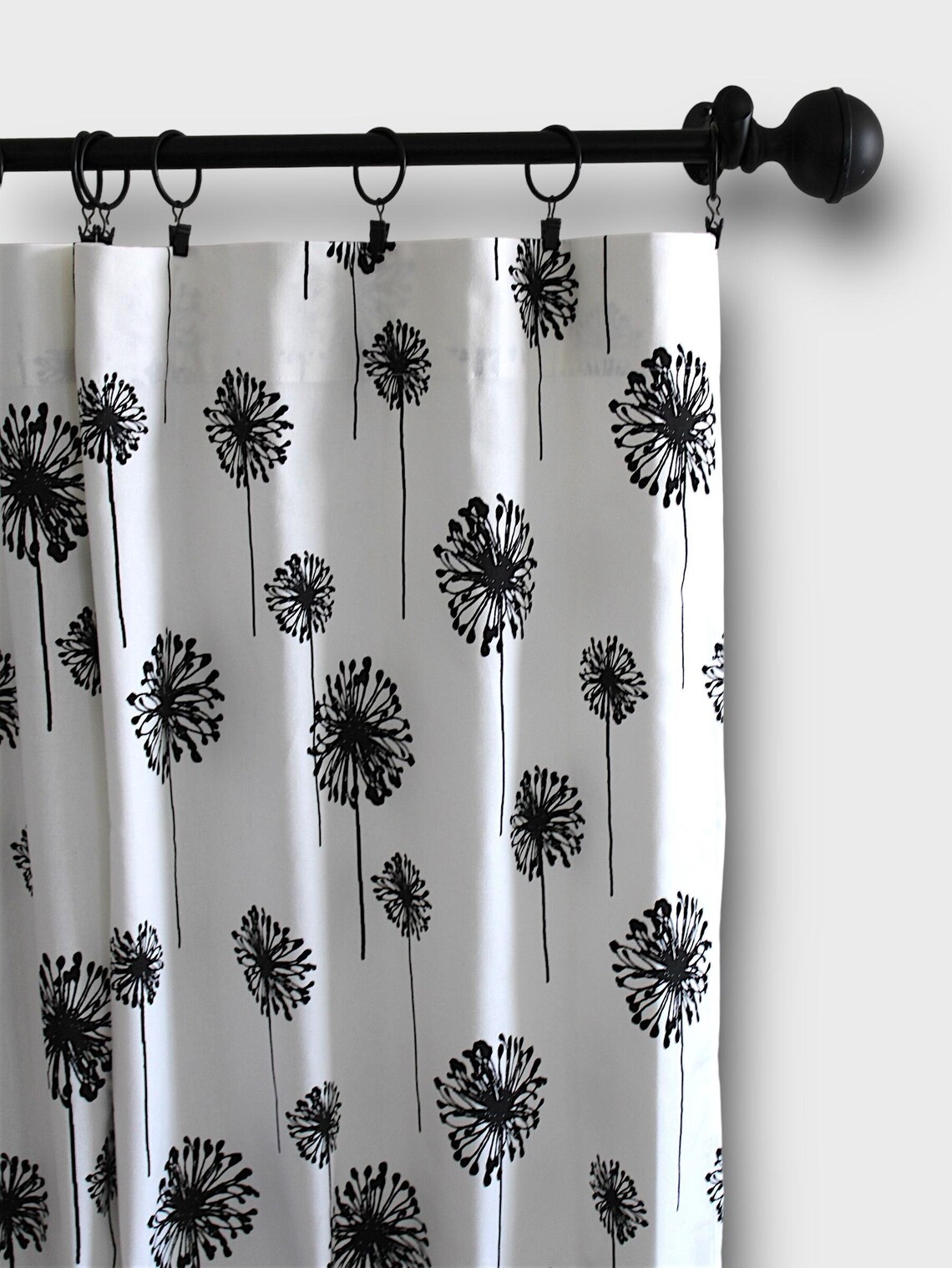 Dandelion Curtains, 4 Colors, Floral Curtain Panels,drapery Window ...
