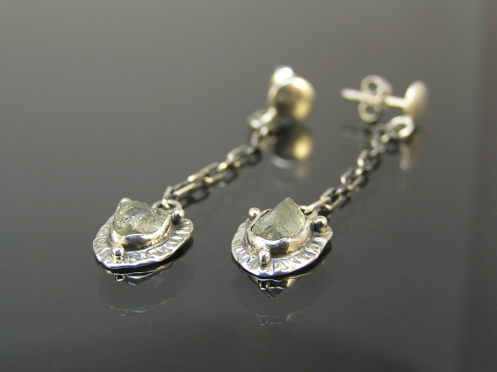 Raw Beryl Earrings Rough Beryl Beryl Silver Earrings Raw - Etsy UK