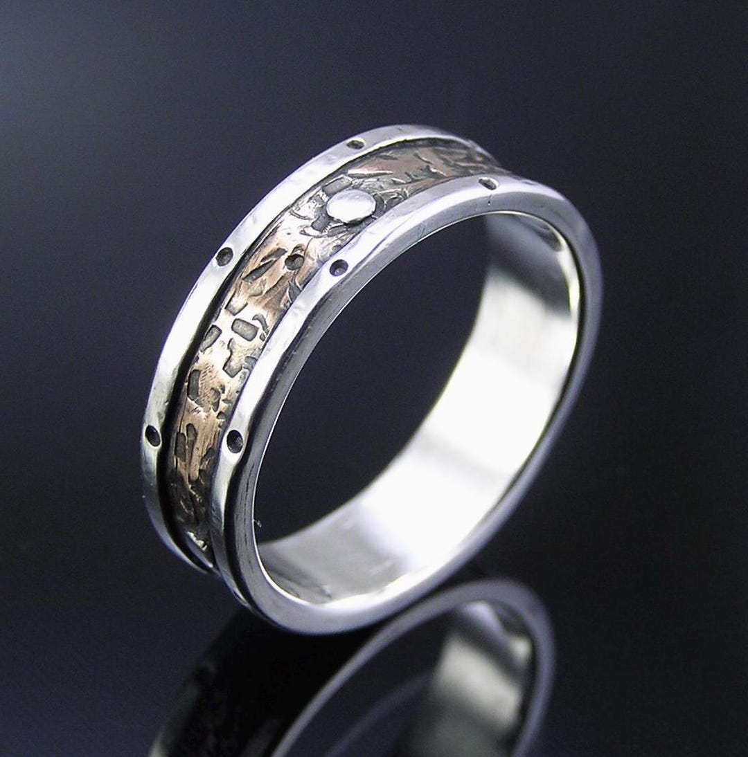 Sterling Silver and Copper Ring, Artisan Jewelry, Mixed Metal Ring ...