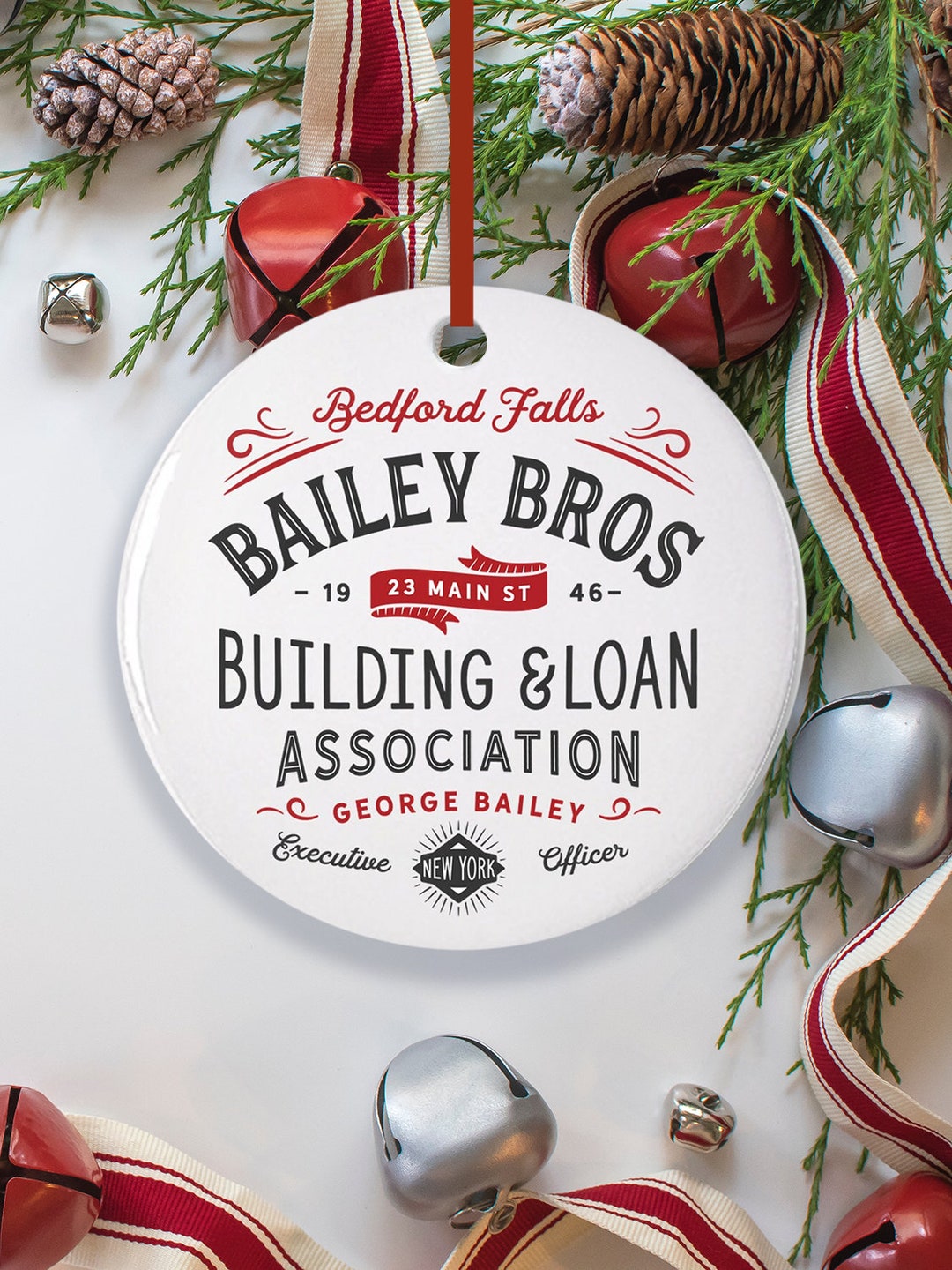 Bailey Brothers Building and Loan, Porcelain Ornaments, Christmas ...