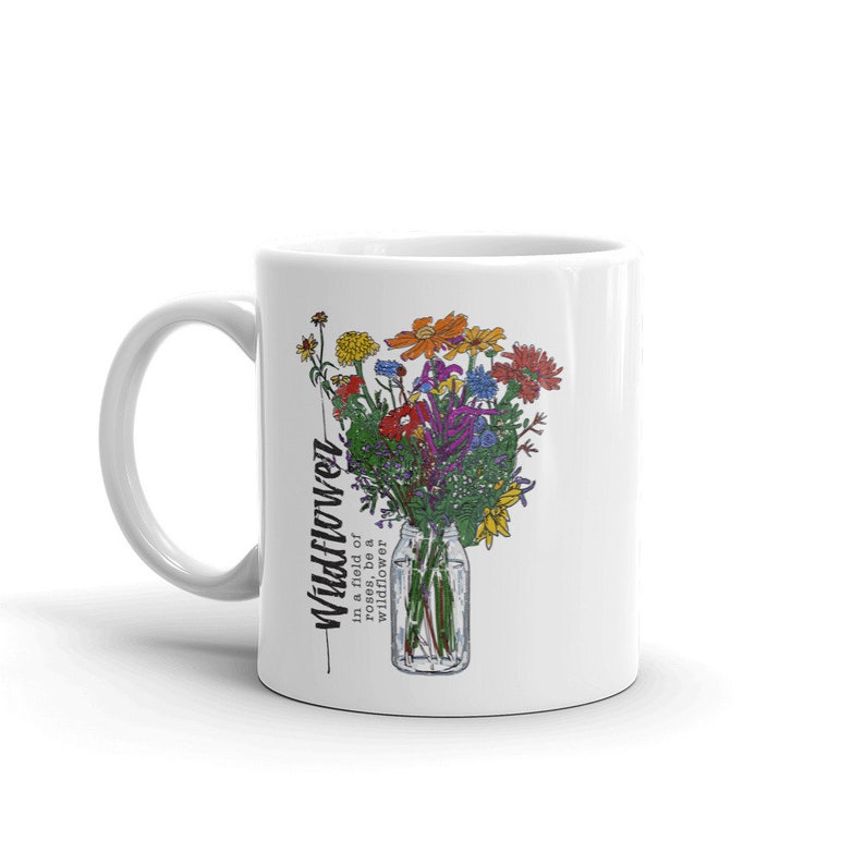 Wild Flower Coffee Mug Floral Spring Inspirational Mugs - Etsy UK