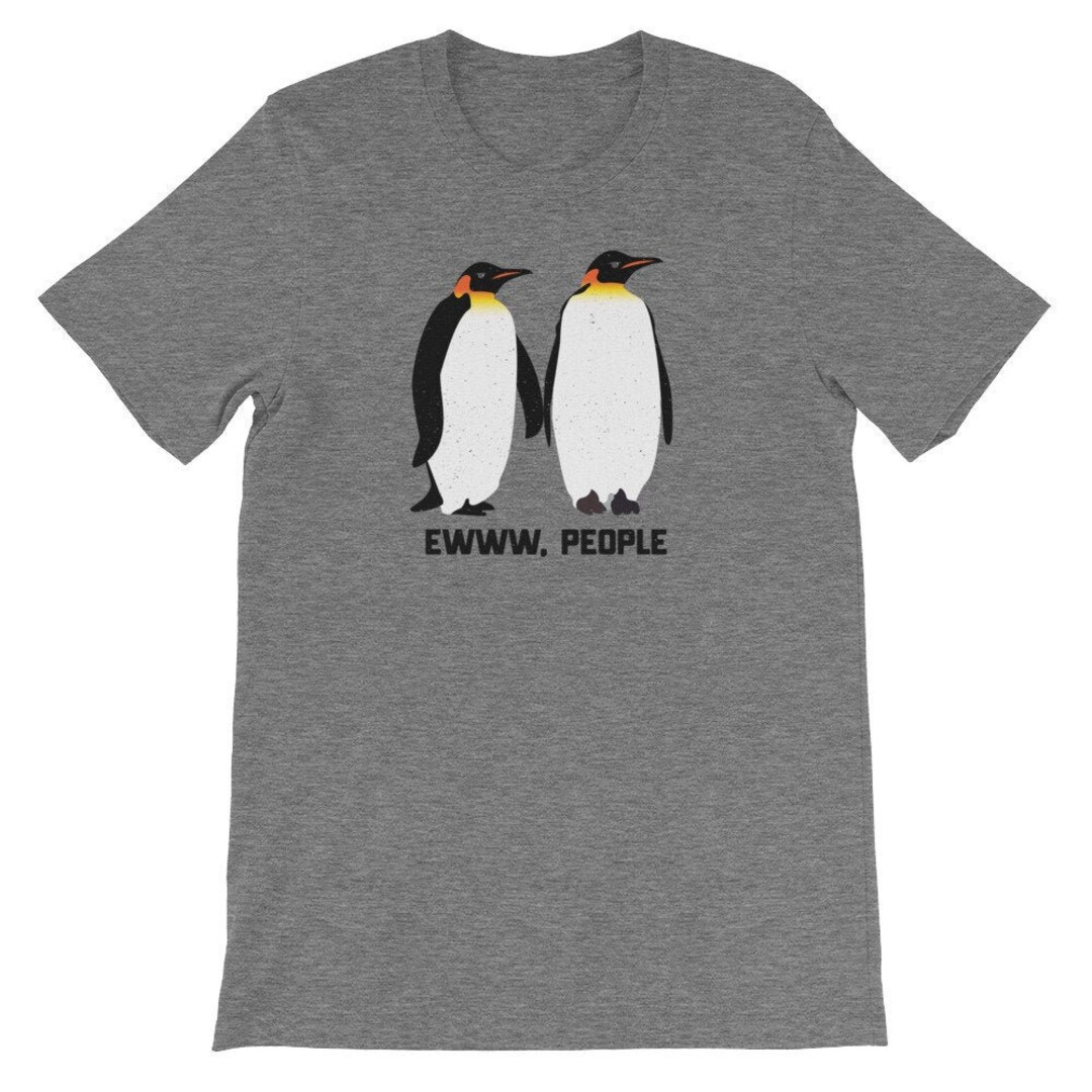 Penguin, Ewww, People - Introvert - Funny Penguin Short-sleeve Unisex T ...