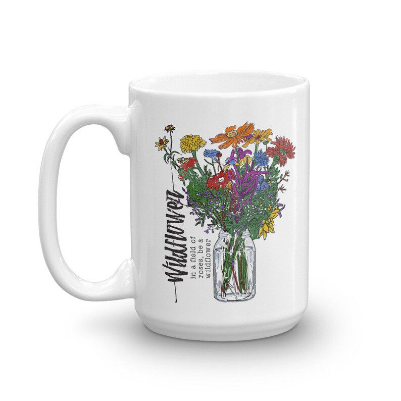 Wild Flower Coffee Mug Floral Spring Inspirational Mugs - Etsy UK