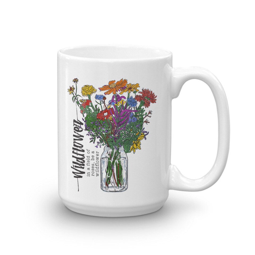 Wild Flower Coffee Mug Floral Spring Inspirational Mugs - Etsy UK