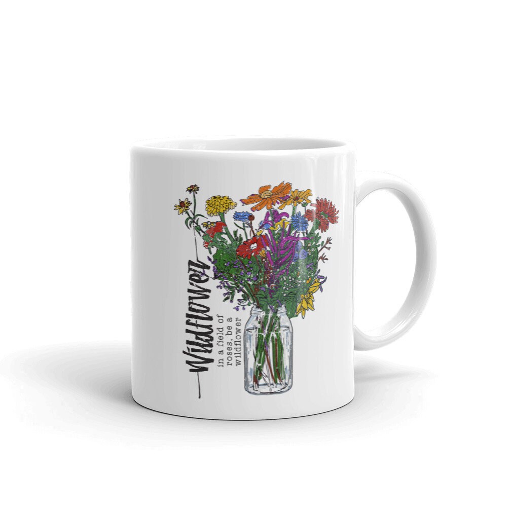 Wild Flower Coffee Mug Floral Spring Inspirational Mugs - Etsy UK