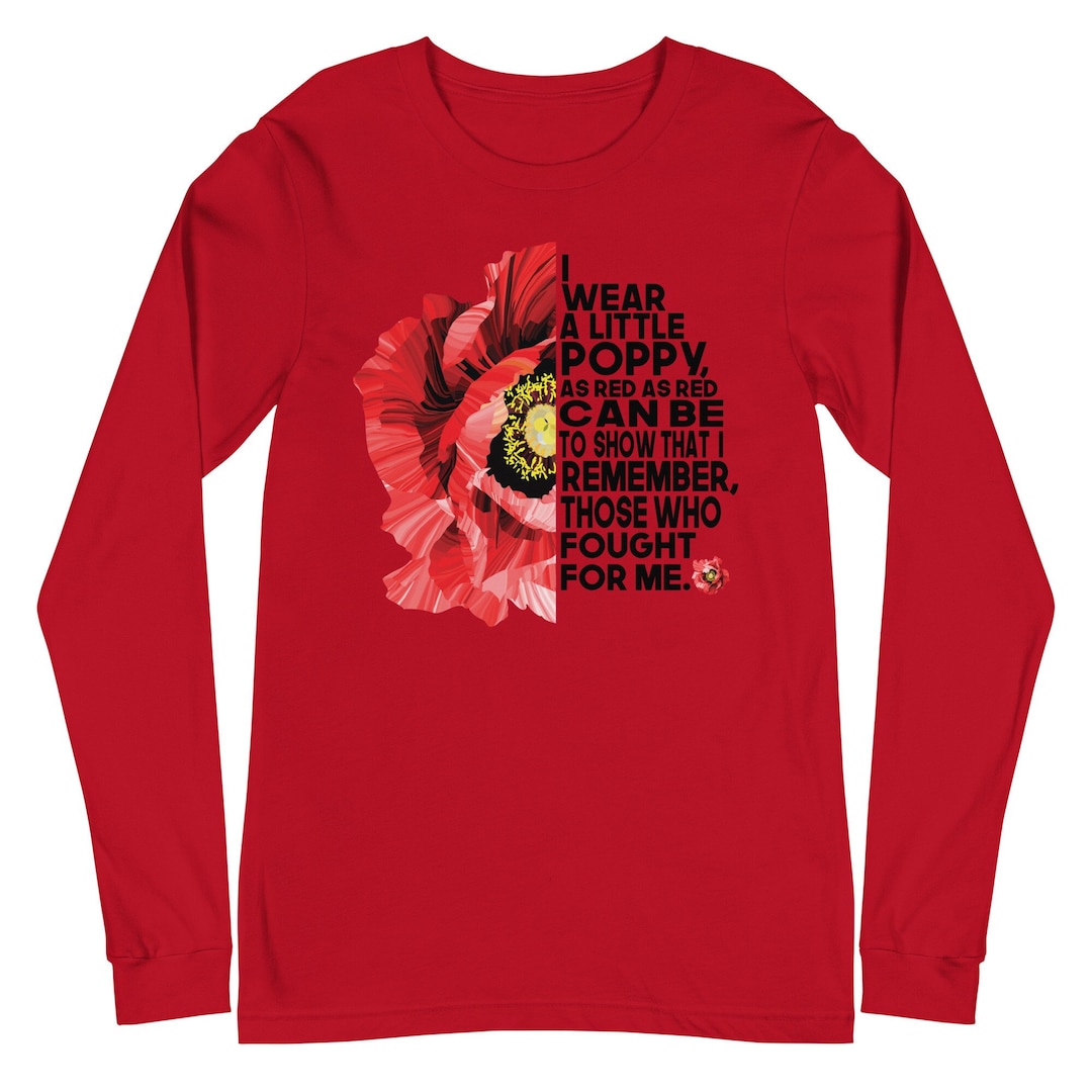 Wear A Little Poppy T Shirt, Poppy Poem T Shirt for Rememberance Day ...