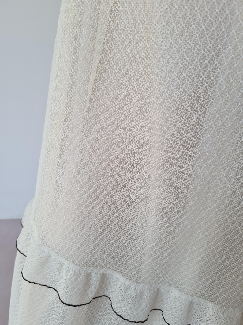 M Vintage Seventies Danish Ruffle Lace Dress - Etsy