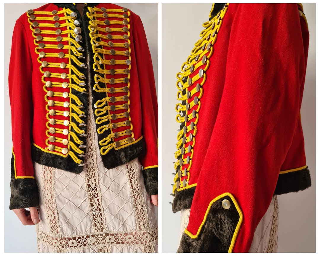 M Vintage Cavalry Military Jacket Costume - Etsy
