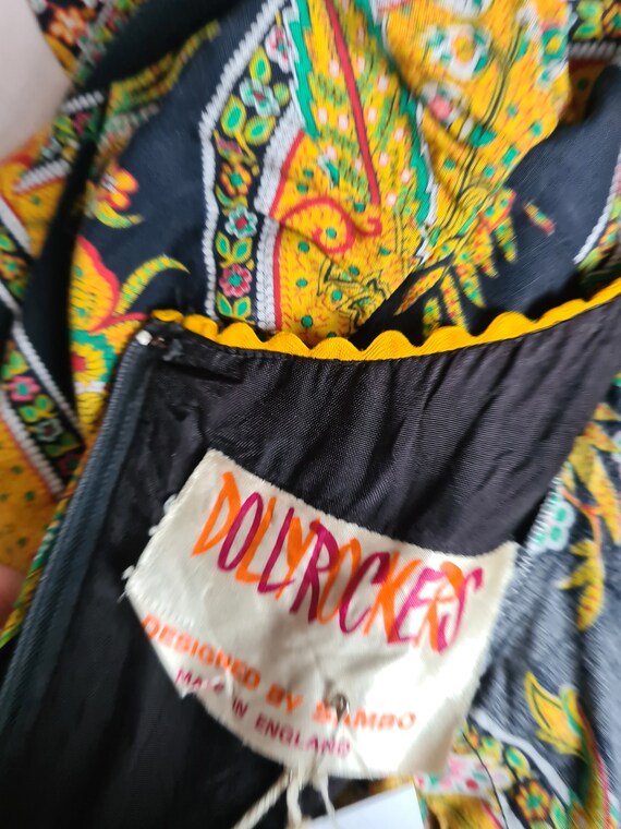 Vintage dolly rockers 70s black prairie cotton maxi d… - Gem