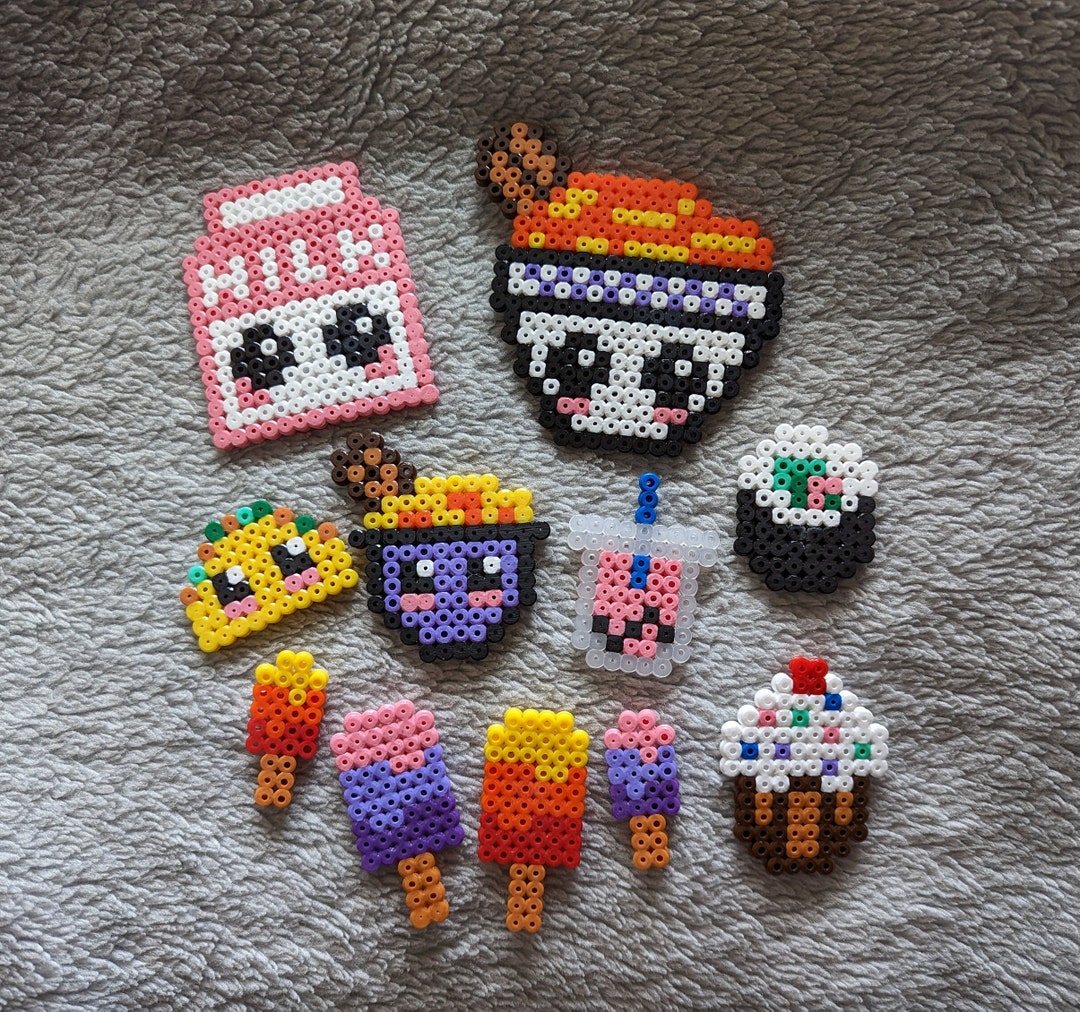 Food Collection Hama/perler Bead Pixel Art - Magnets Available - Etsy