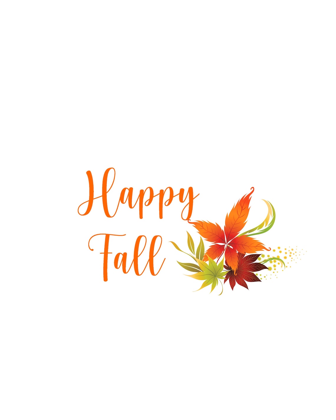Happy Fall PNG, Fall Printable, Fall Clip Art, Happy Fall Clip Art ...