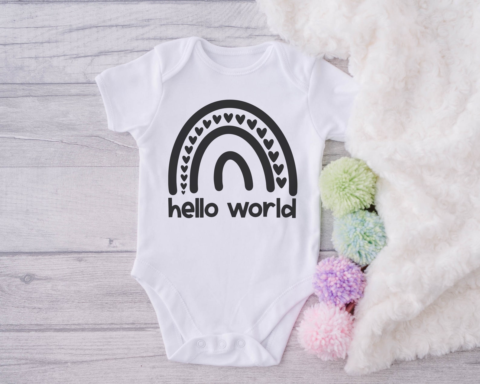 Hello World Rainbow SVG - Instant Download - Cricut Cut File - Digital ...