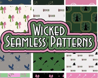 Wicked Seamless Patterns- Repeating Patterns/ Digital Paper Featuring ...