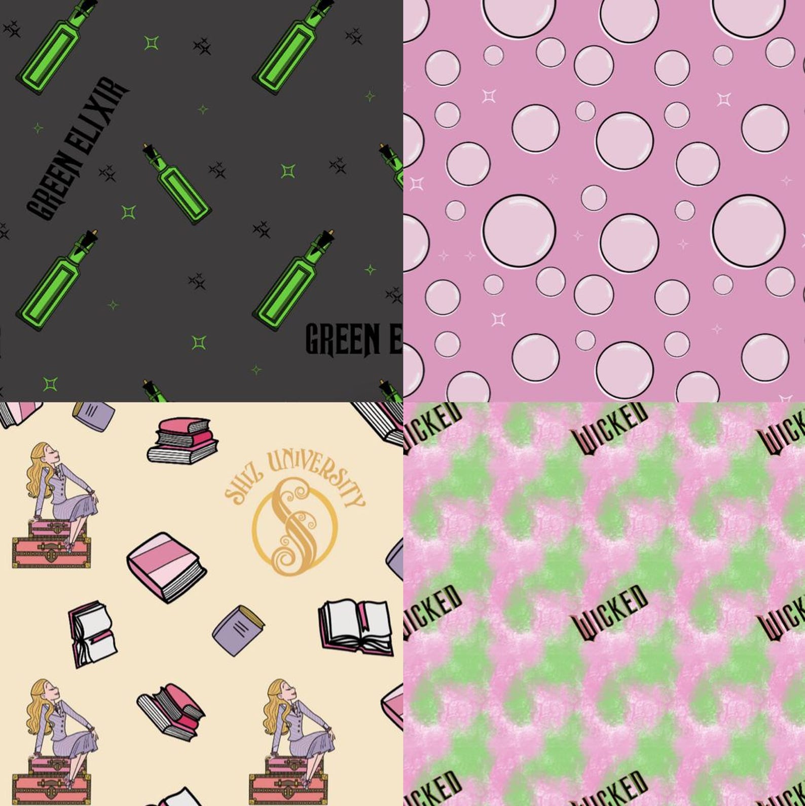 Wicked Seamless Patterns- Repeating Patterns/ Digital Paper Featuring ...