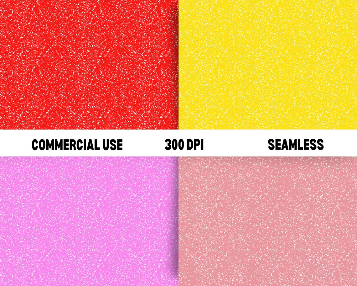 Glitter Seamless Digital Paper Pattern Bundle – 19 Solid Glitter ...