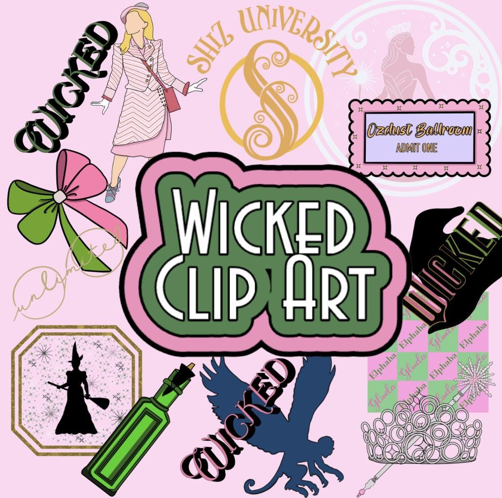 Wicked Clip Art/ Wicked Movie Clip Art Graphics Including Glinda ...