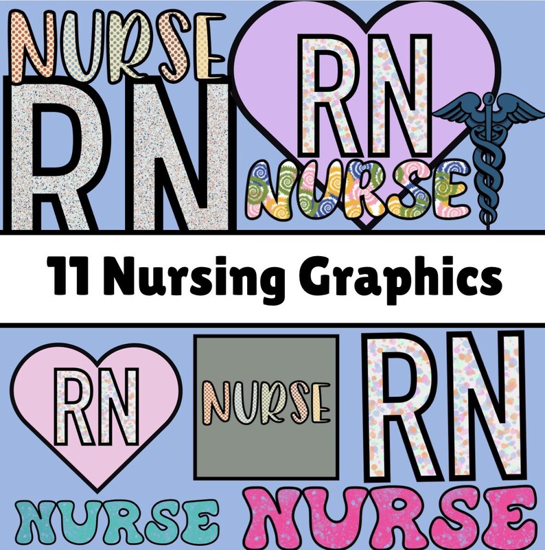 Medical / Healthcare Clip Art Graphics and Seamless Patterns- Nursing ...