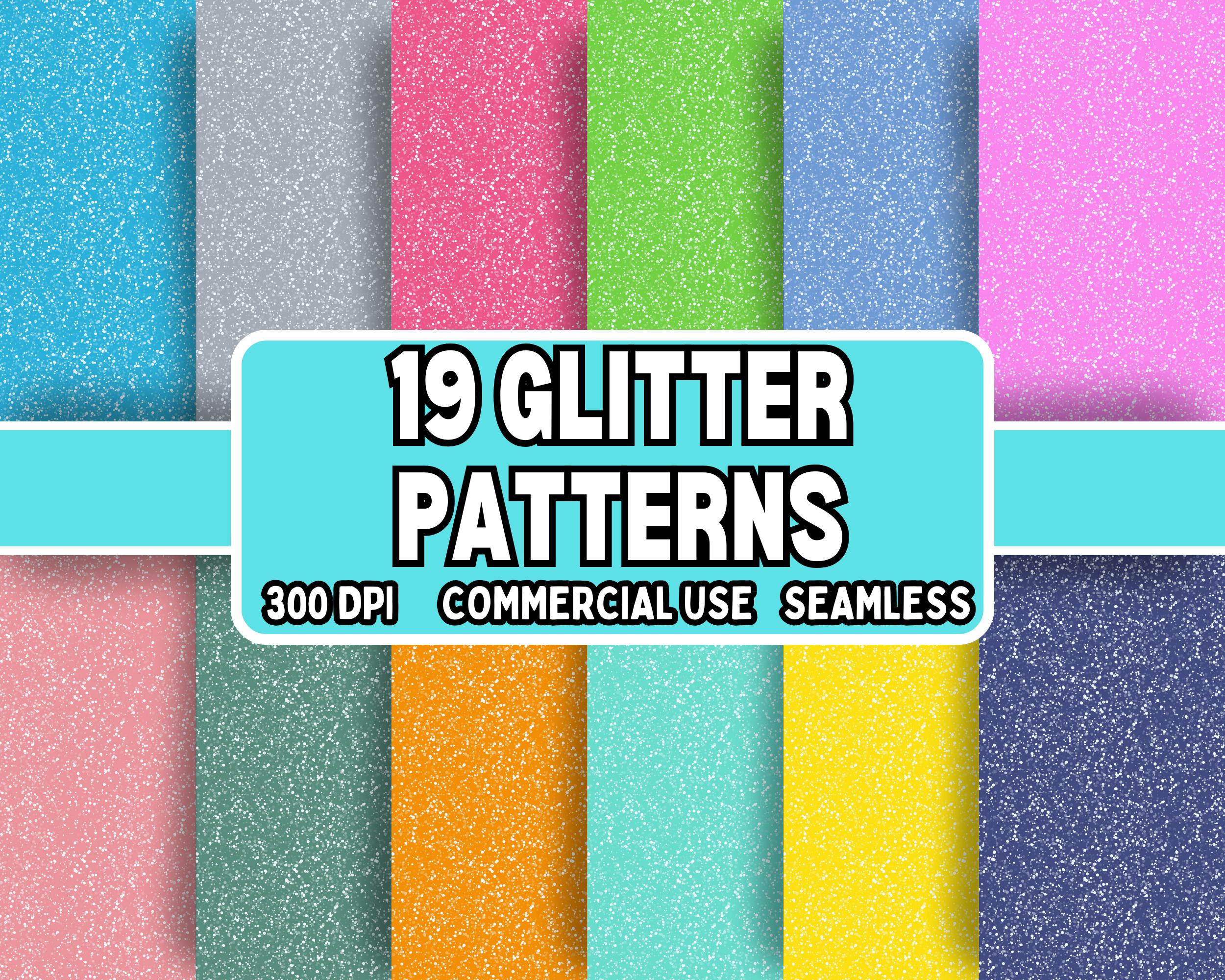 Glitter Seamless Digital Paper Pattern Bundle – 19 Solid Glitter ...