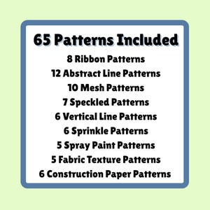 65 Digital Patterns Variety Pack/ Bundle- Colorful Options & Different ...