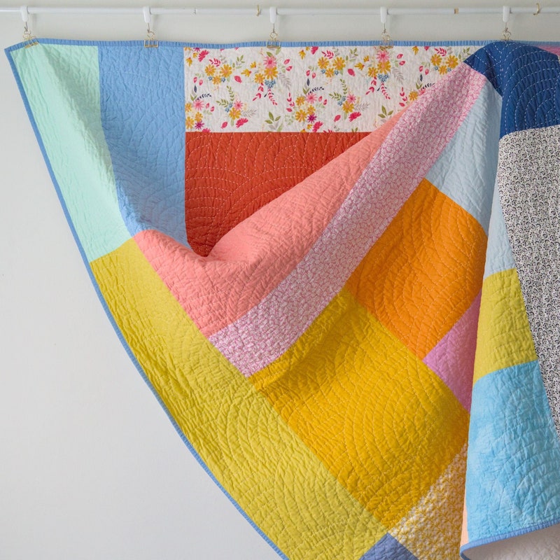 Color Block Quilt - Etsy
