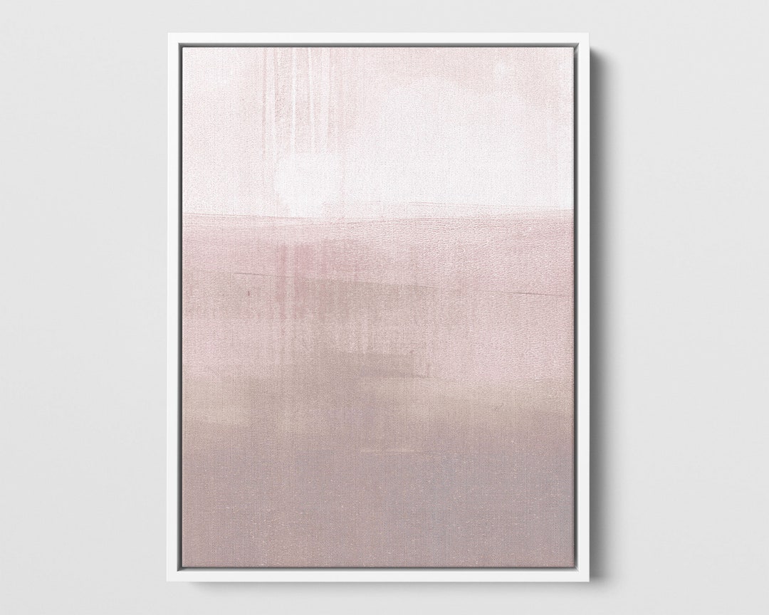 Blush Pink Minimalist Abstract Landscape Painting Print Paper Canvas ...