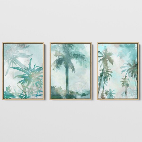 Blue Palm Print - Etsy