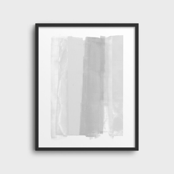 Gray Contemporary Minimalist Abstract Print Neutral Modern | Etsy