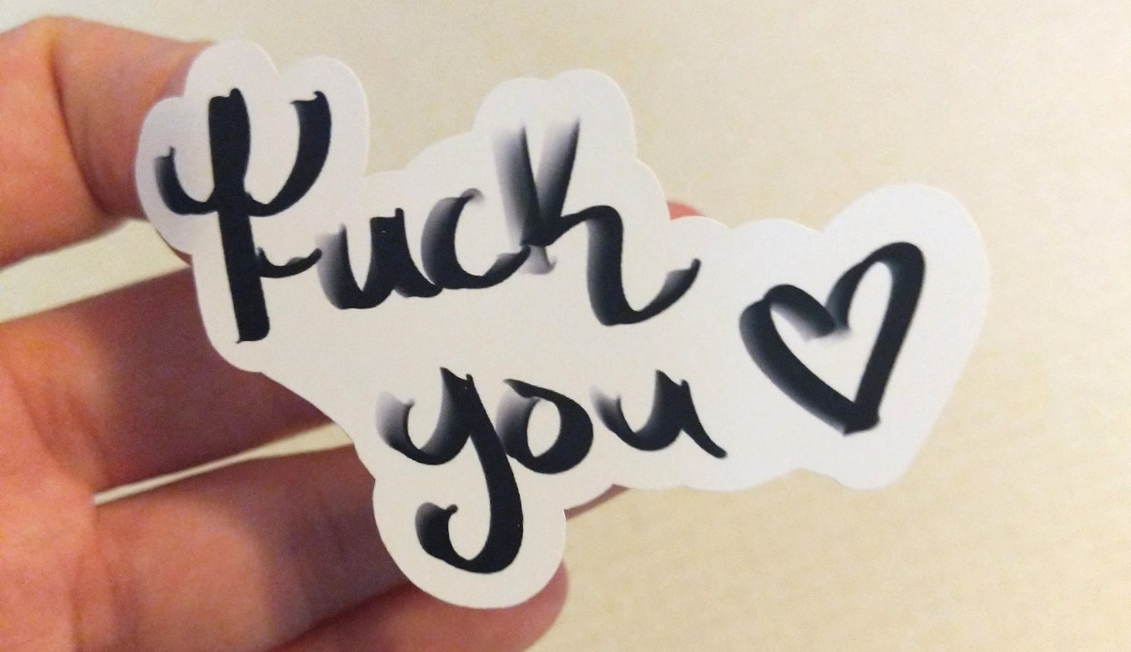 Fuck You 3 Vinyl Sticker | Etsy