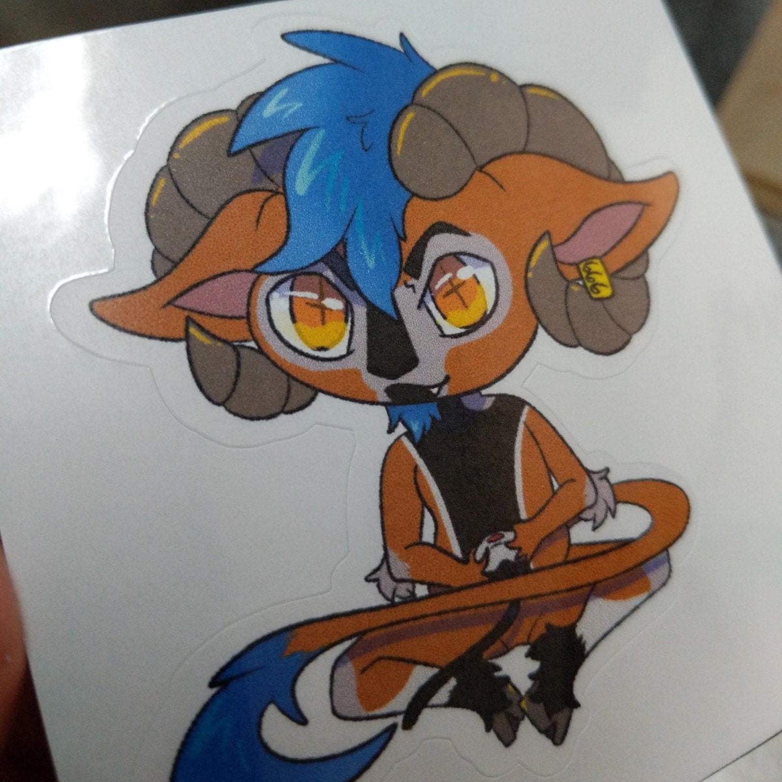 Demon Goat Chibi Sticker | Etsy