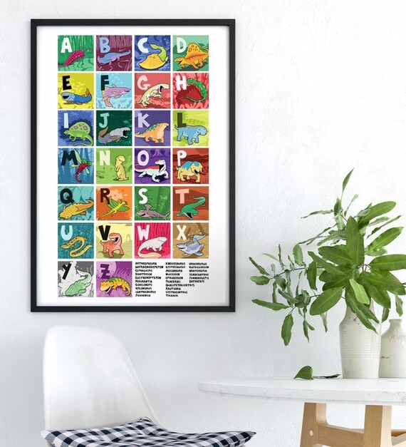 Prehistoric alphabet from Devonian to Carboniferous to Permian | Etsy