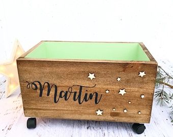 Wooden toy box | Etsy