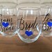 Team Bride Glasses, Bridal Party Wine Glasses, Stemless Wine Glasses ...