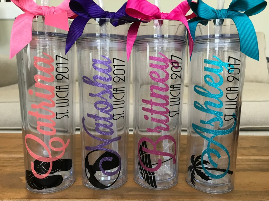 Personalized Vacation Tumbler, Girls Trip Tumbler, Beach Vacation ...