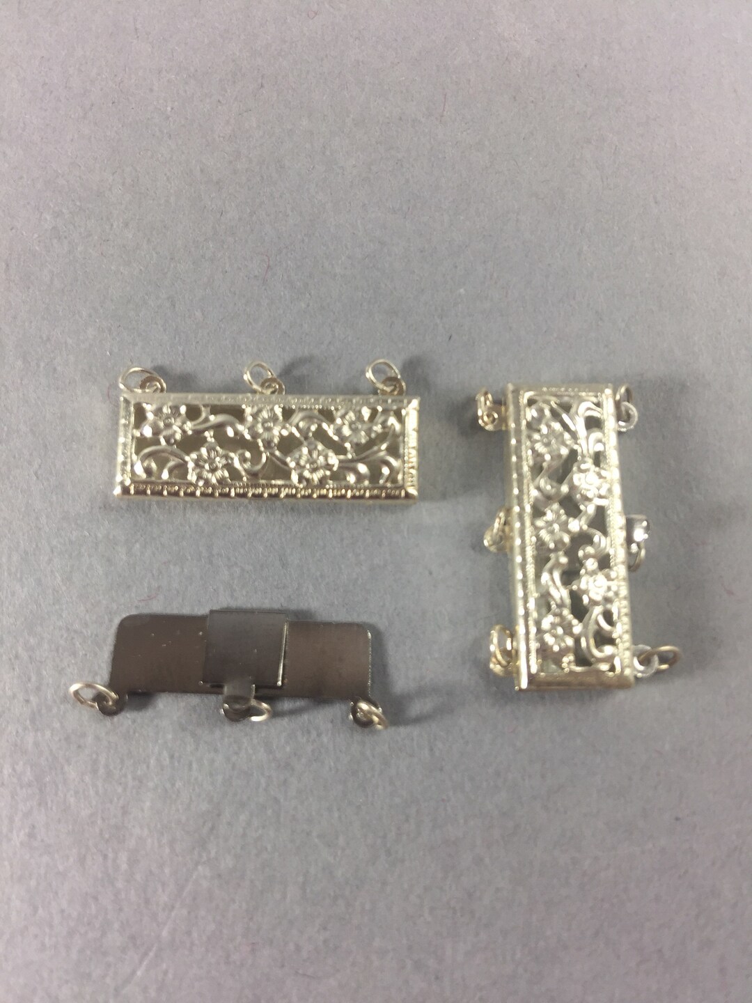 Vintage Clasps. NOS. Filigree Clasps. 3 Rows Clasp. Sold by Piece - Etsy