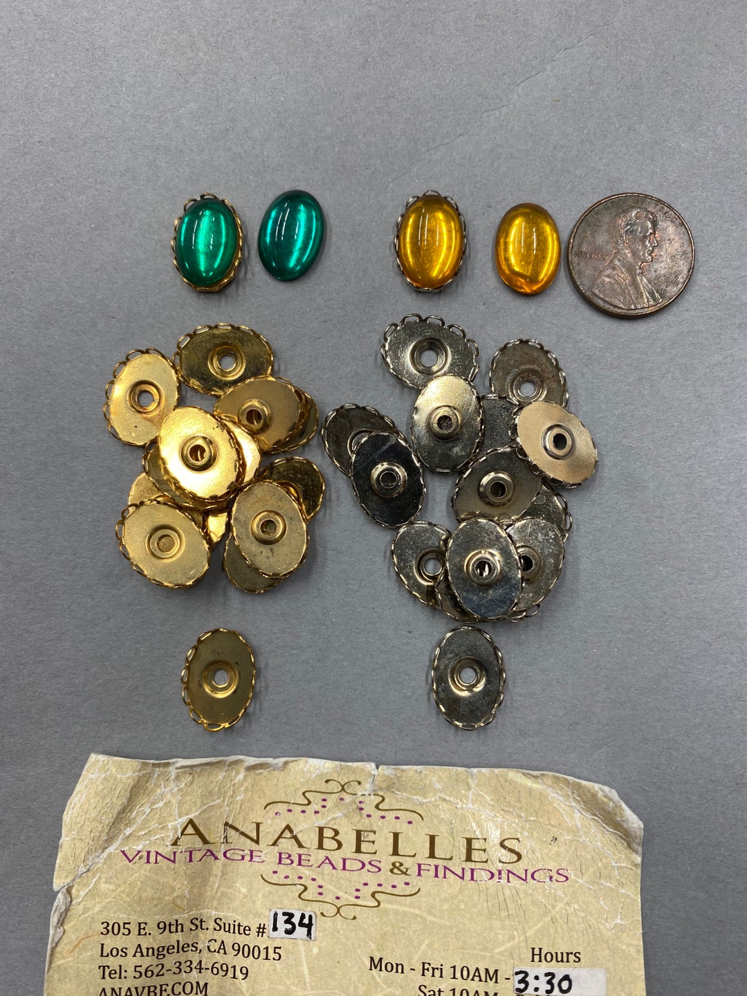 Metal Findings. NOS. 14x10mm. Vintage Settings. Sold by Lots of 12 ...