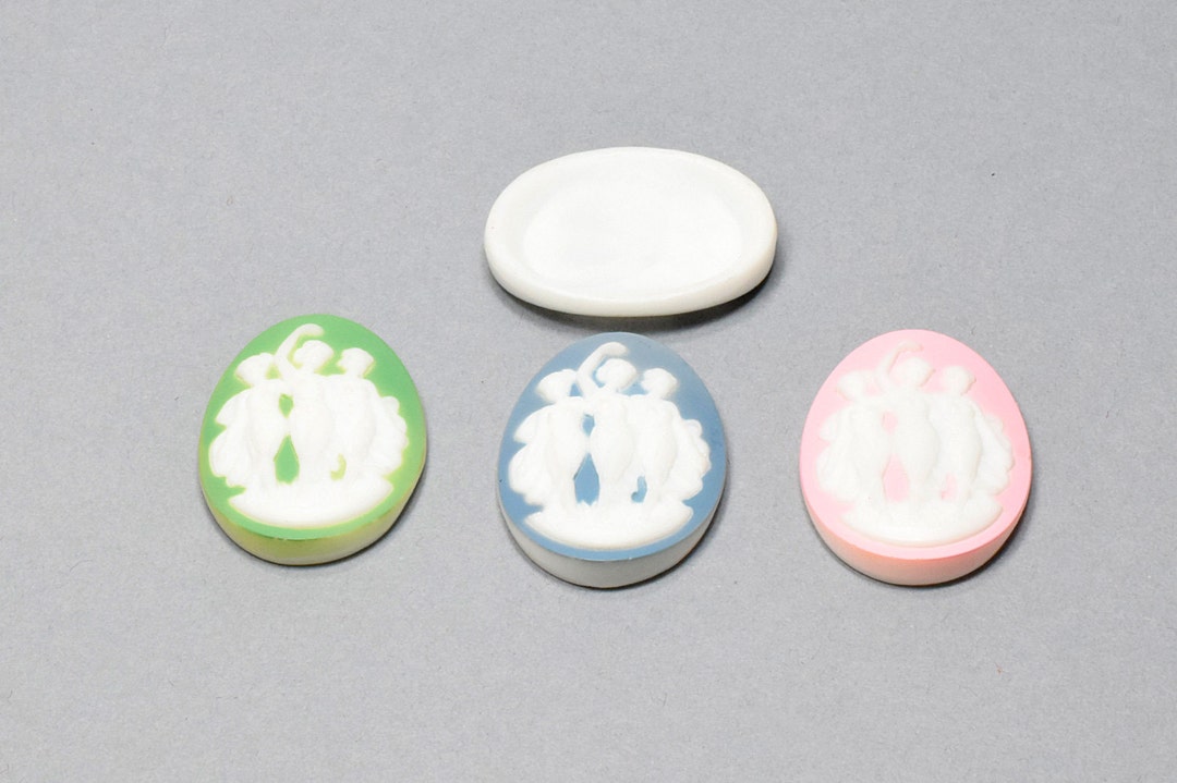 Vintage Cameos. NOS. 40x30mm. Porcelain Cameo. Sold by Lots of - Etsy