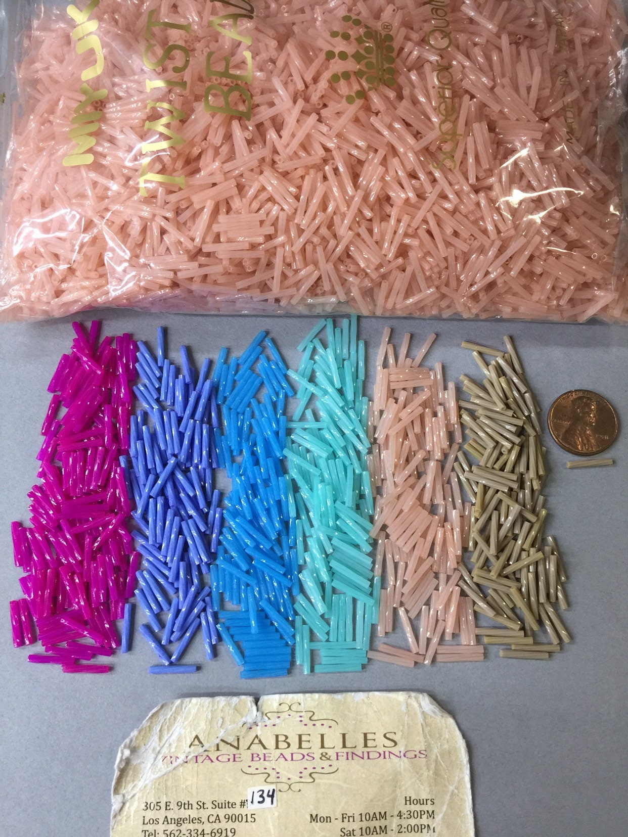 Twisted bugle beads. NOS. 12x2mm. Vintage Miyuki glass bugle | Etsy