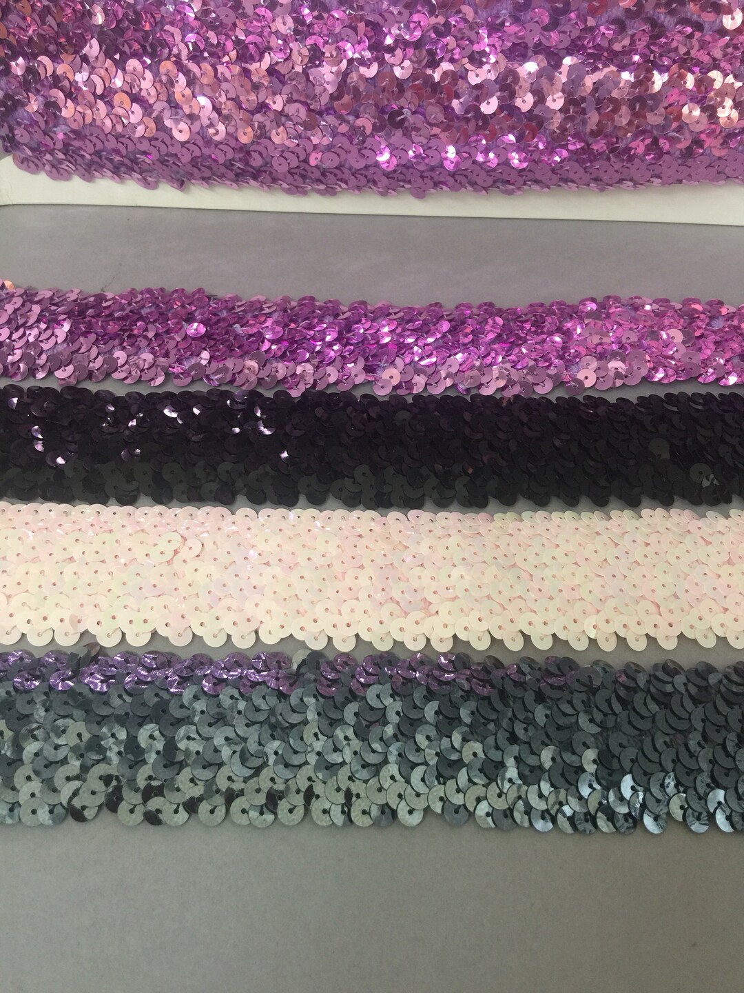Vintage Stretch Sequin Trim, 1-1/2" Wide, Sold by Yard - Etsy