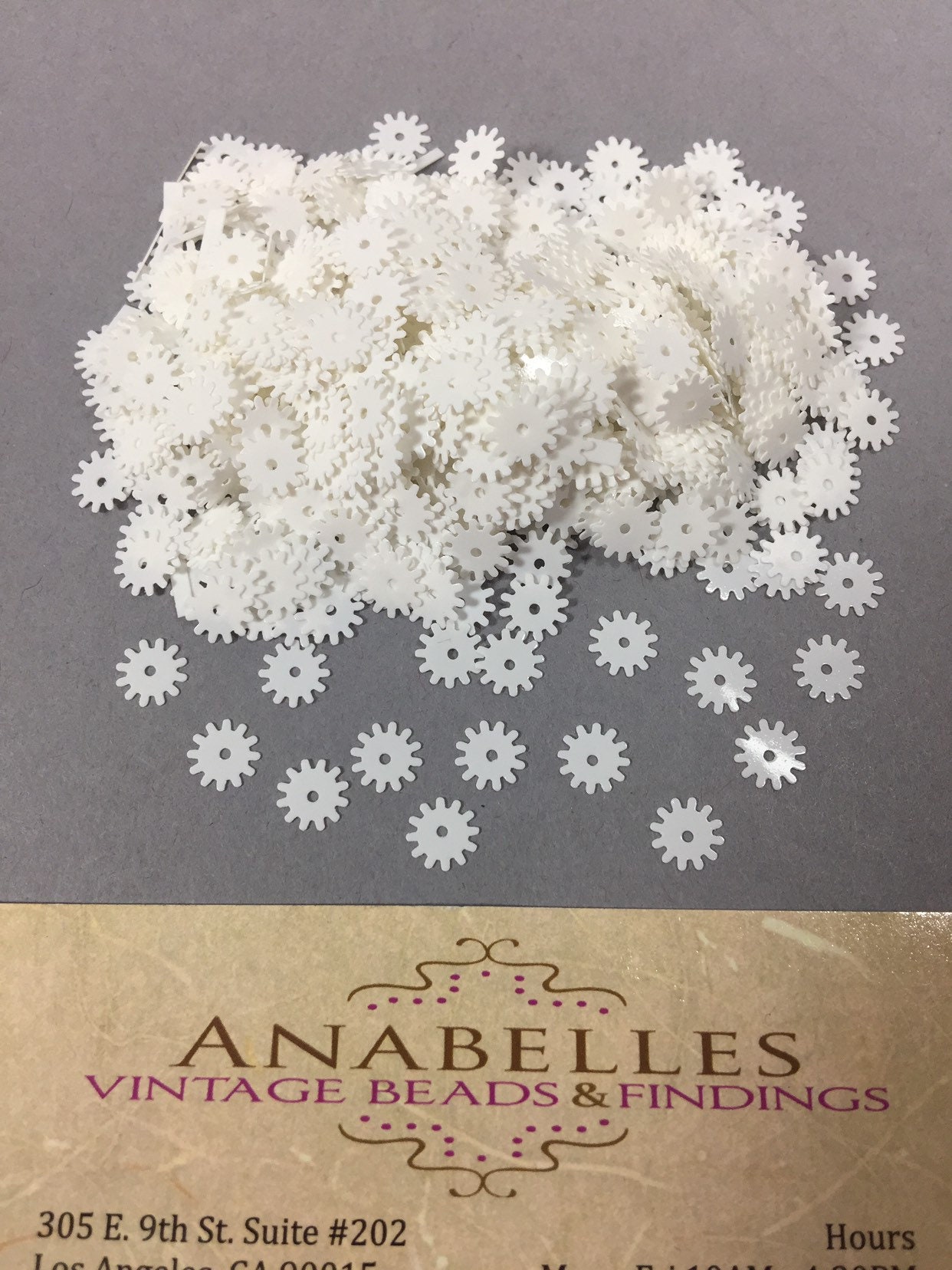 Sequin. NOS. 6mm Cog Wheel Sequins. Vintage Sequins. Sold by | Etsy