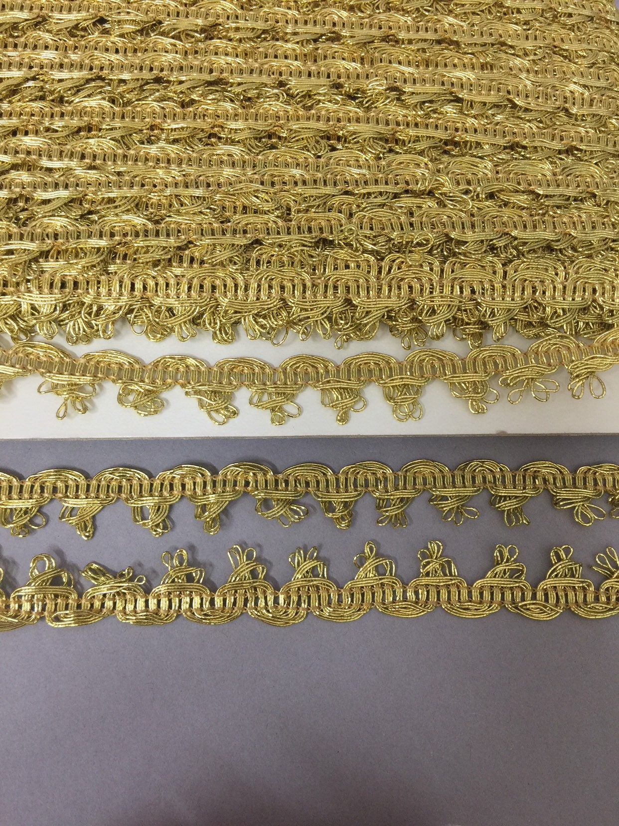 Trims. NOS. Metallic Braids. One of a Kind. Metallic Trim. Nos - Etsy