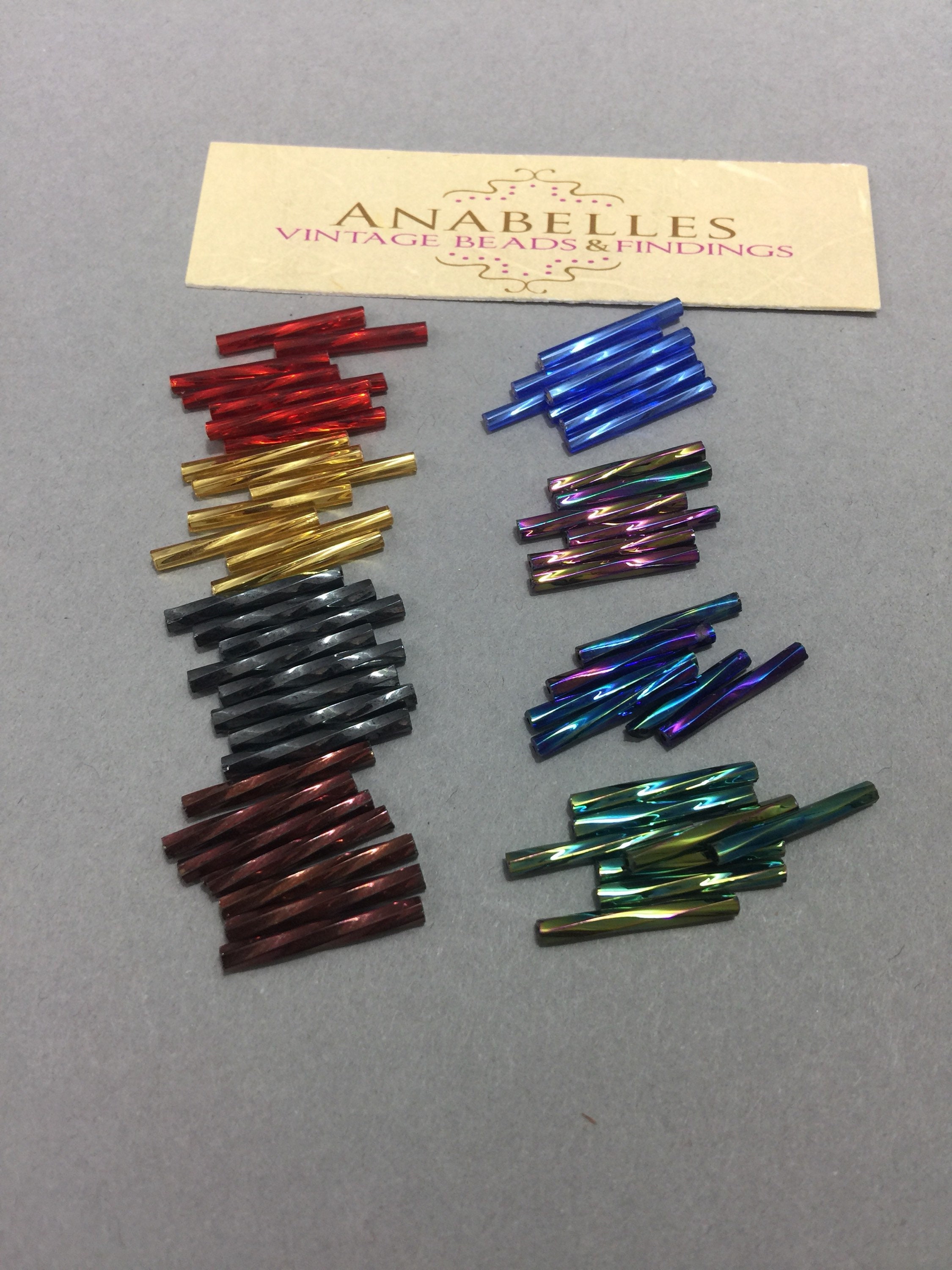 Twisted Bugle Beads 20mm. Sold by Ounce. Glass Beads - Etsy
