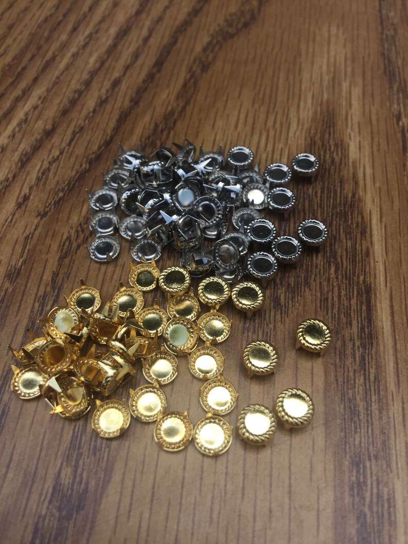Metal Findings. NOS. Studs.. 30 Mirror 6mm Studs. Anavbf. - Etsy