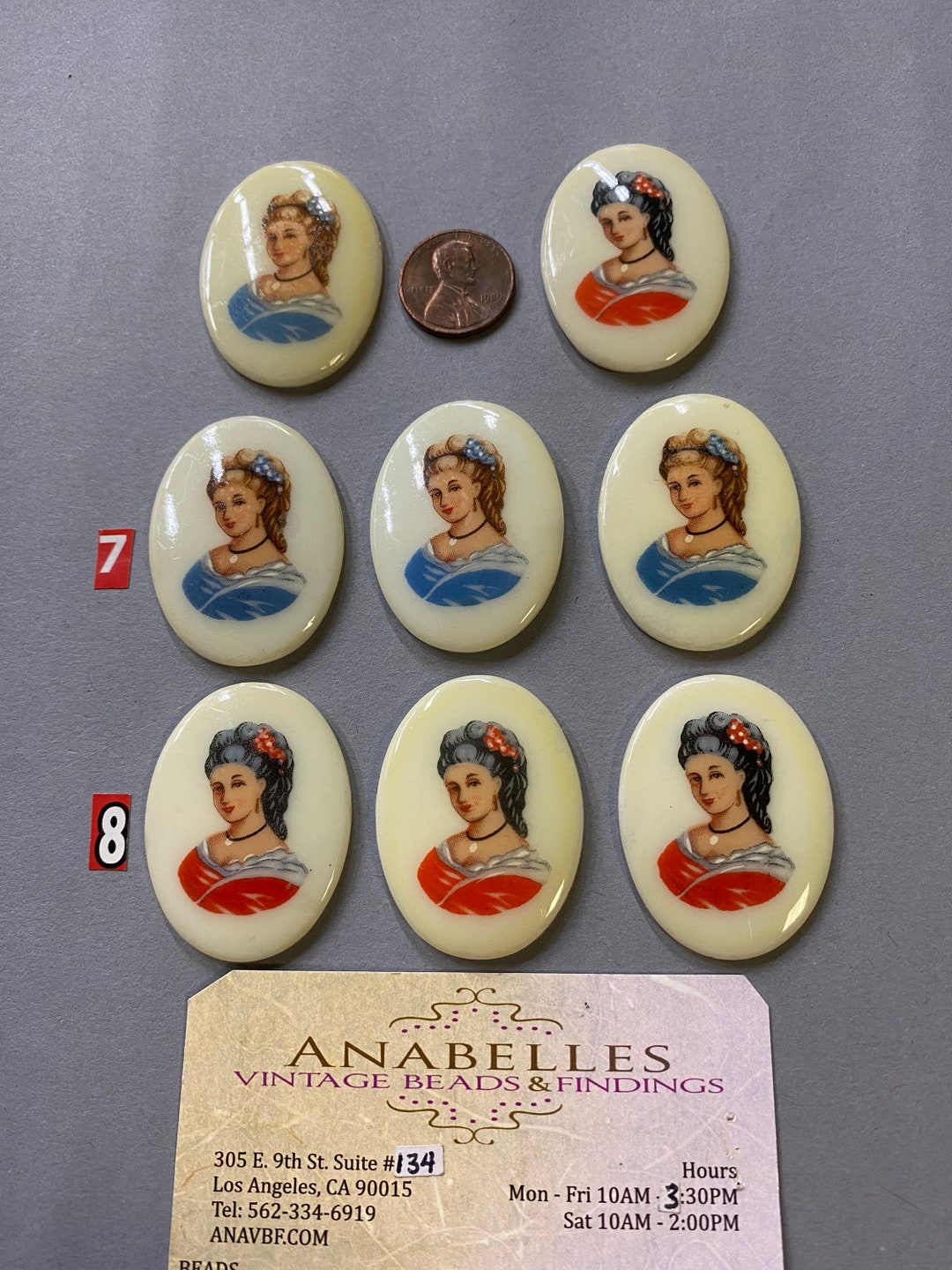 Vintage Cabochons. NOS. 40x30mm. Sold by Lots of 3 Pieces. - Etsy