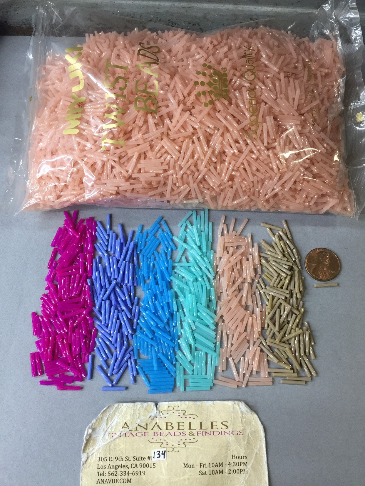 Twisted bugle beads. NOS. 12x2mm. Vintage Miyuki glass bugle | Etsy