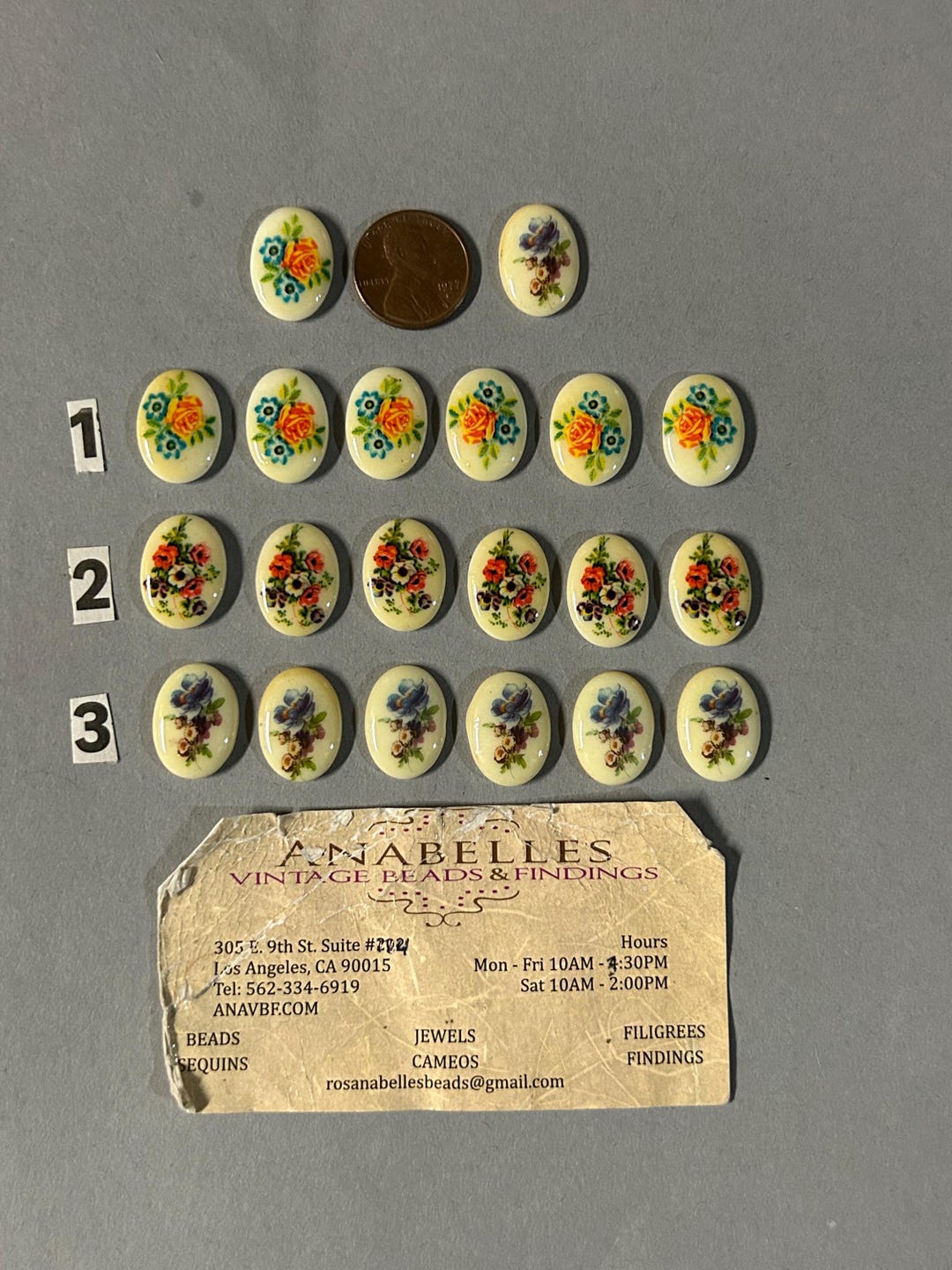 Vintage Cabochons. NOS. 18x13mm. Sold by Lots of 6 Pieces. - Etsy