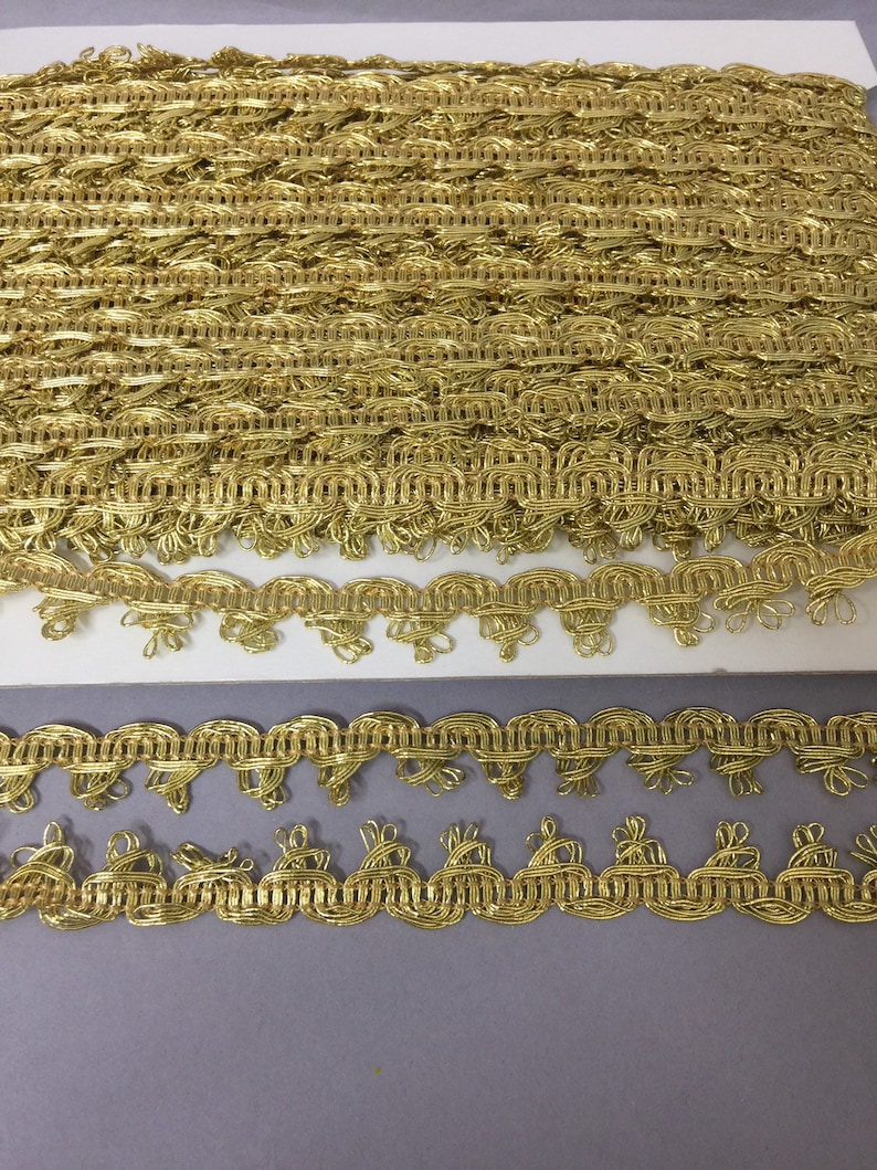 Trims. NOS. Metallic Braids. One of a Kind. Metallic Trim. Nos - Etsy