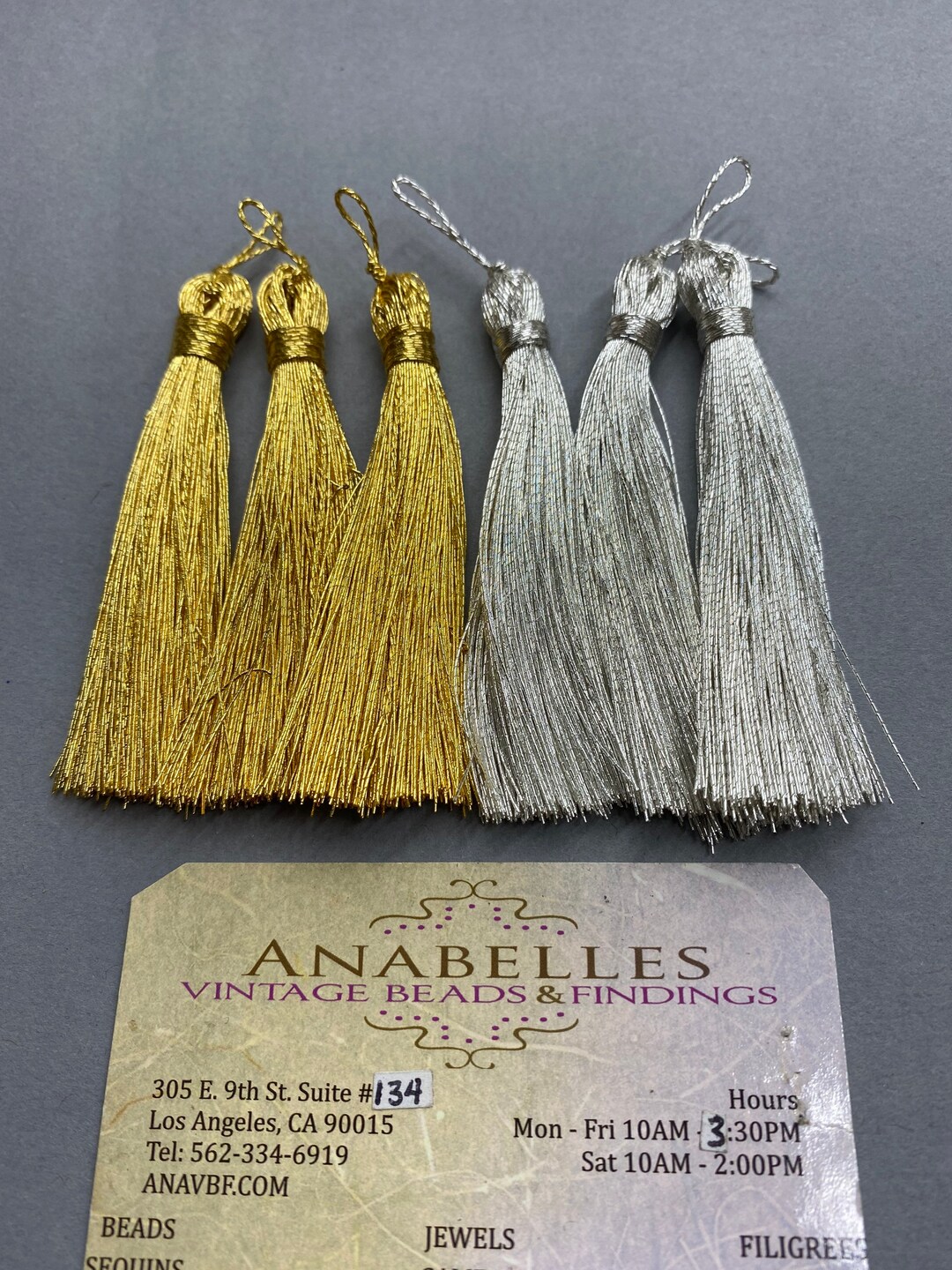 3" Inch,metallic Tassels, Embellishments Supplies. Lot of 3 Pieces. - Etsy