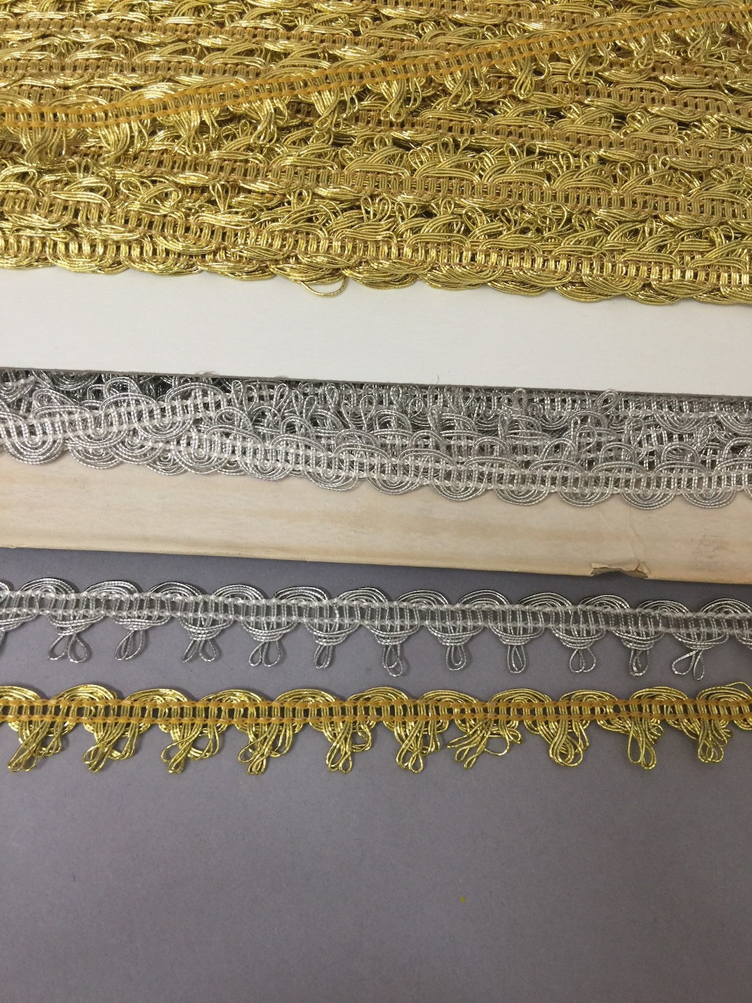 Trims. NOS. Metallic Braids. One of a Kind. Metallic Trim. Nos Trim ...